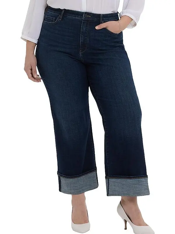 NYDJ Teresa High Rise Wide Leg Jeans - Night Skies