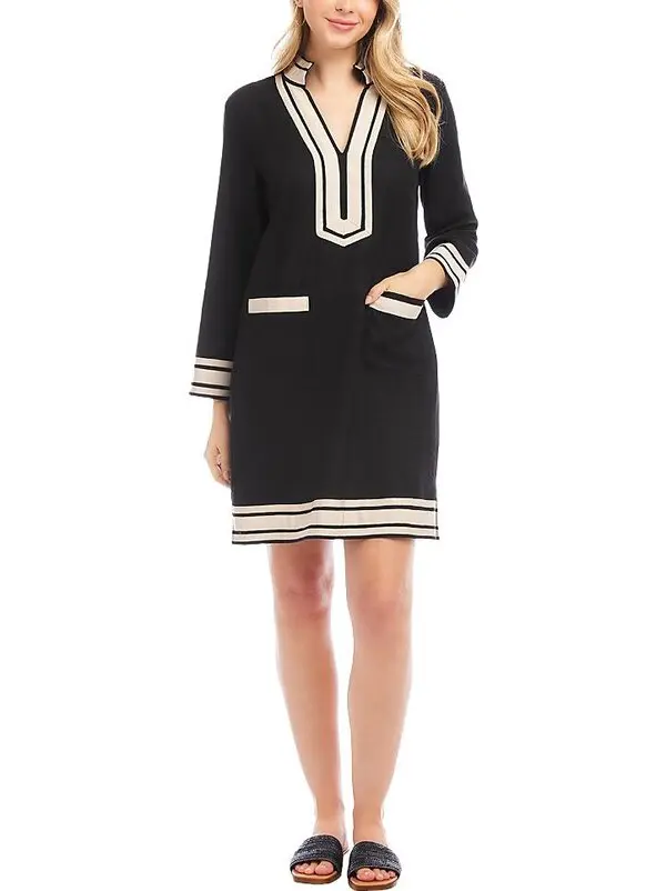 Karen Kane Mykonos Dress - Black/ Tan