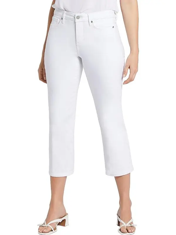 NYDJ Piper High Rise Cropped Straight Leg Jeans - Optic White