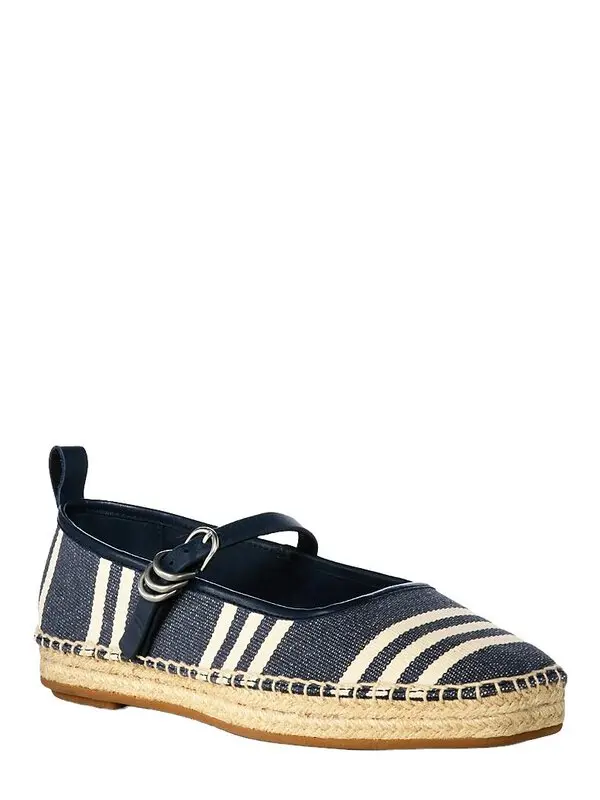 Rag & Bone Spire Mary Jane Espadrille Flats - Natural Navy