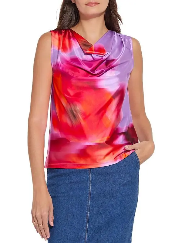 Lyssé Rosario Draped Top - Floating Floral