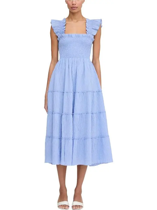 Hill House Home The Ellie Nap Dress - Bluebird Tonal Seersucker