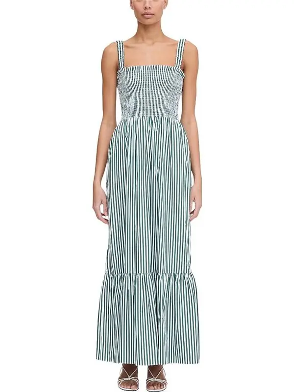 Hill House Home The Anjuli Nap Dress - Green Stripe