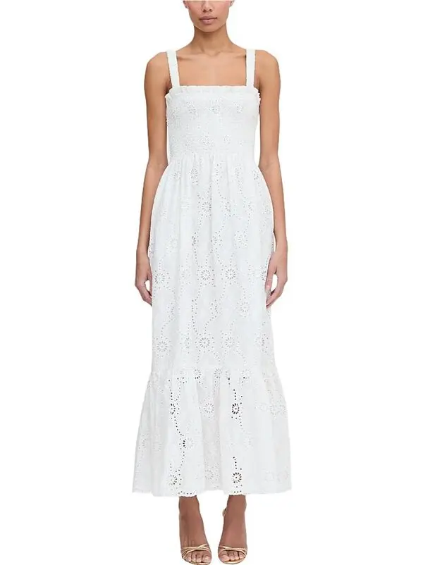 Hill House Home The Anjuli Nap Dress - White Trellis Broderie