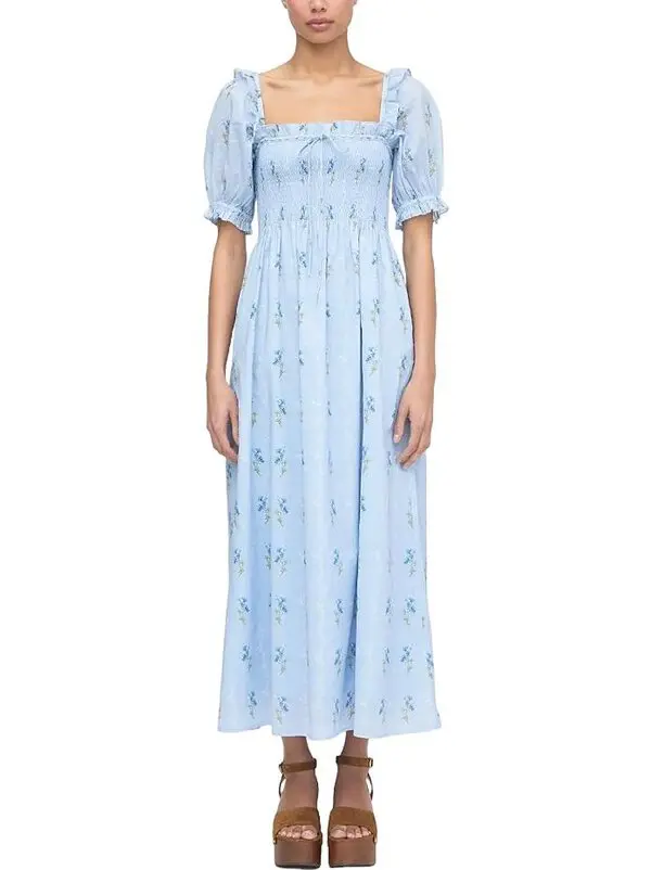 Hill House Home The Scarlett Midi Nap Dress - Bluebell Waltz