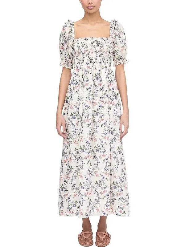 Hill House Home The Scarlett Midi Nap Dress - Pink Scallop Bow Chintz