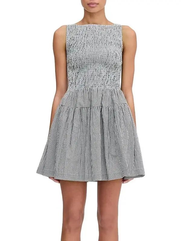 Hill House Home Cosima Mini Nap Dress - Black/sand Gingham