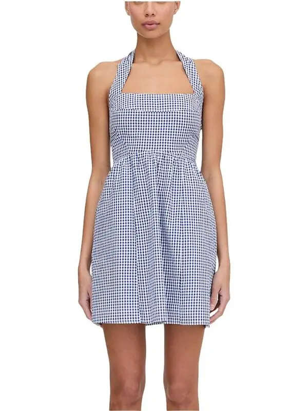 Hill House Home The Fleur Mini Dress - Navy Gingham