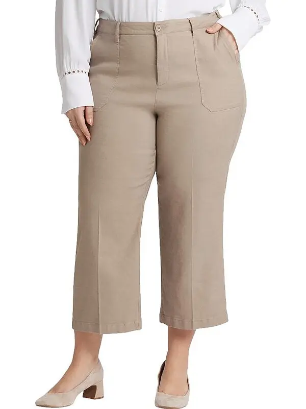 NYDJ Wide-leg Capri Cargo Pants - Saddlewood