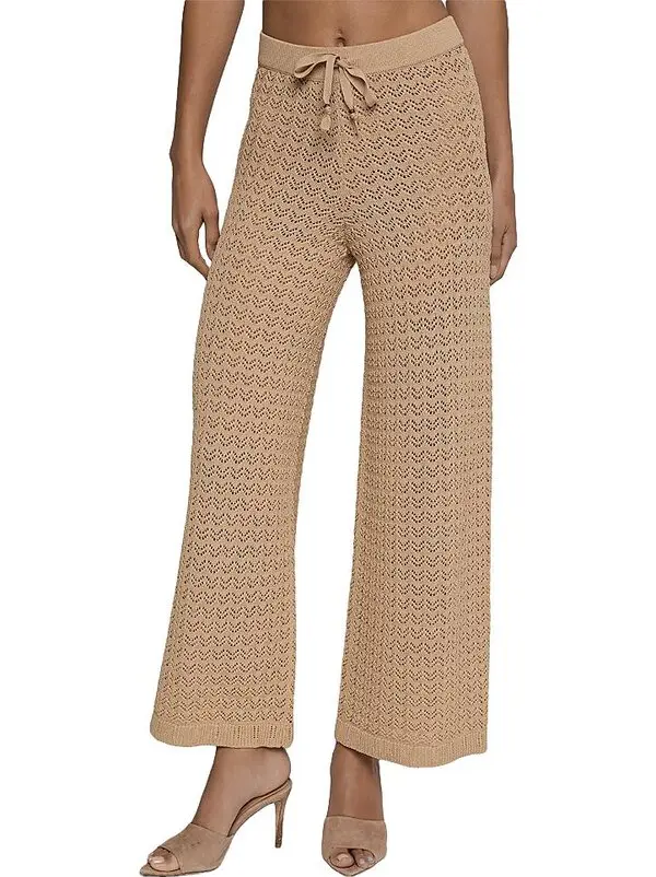 L'Agence Gaelle Pointelle Knit Pants - Light Cappuccino