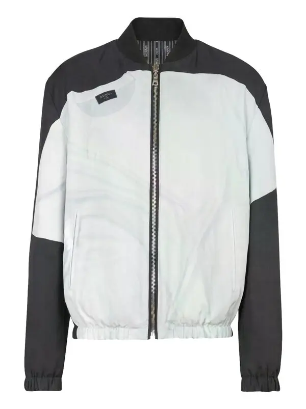 Balmain Trompe L'oeil-print Bomber Jacket - Black
