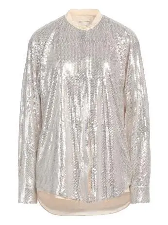 ALYSI Shirt With Appliqués And Sequins - Silver