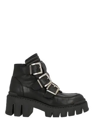 OVYE Leather Ankle Boots With Strap Detailing - Black