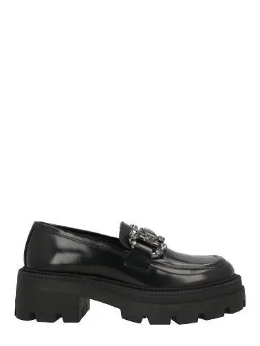 OVYE Leather Loafers With Appliqués - Black