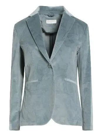 CIRCOLO 1901 Single-breasted Velvet Blazer - Blue