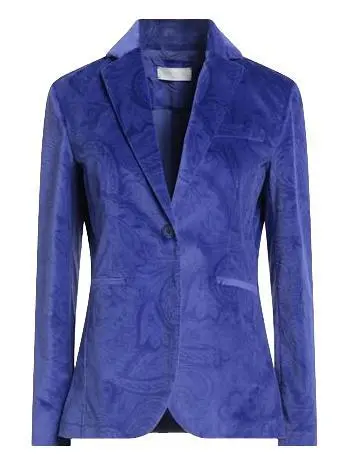 CIRCOLO 1901 Velvet Single-breasted Blazer - Blue