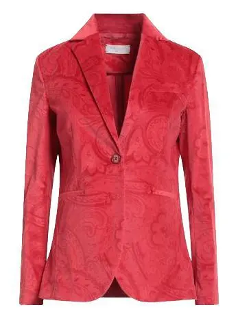 CIRCOLO 1901 Single-breasted Velvet Blazer - Red