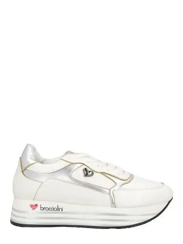 BRACCIALINI Leather Low-top Sneakers - Off White