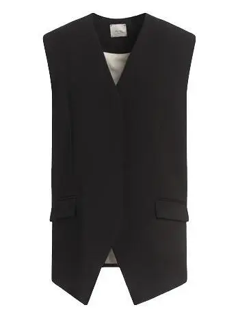 ALYSI Single-breasted Woven Blazer - Black