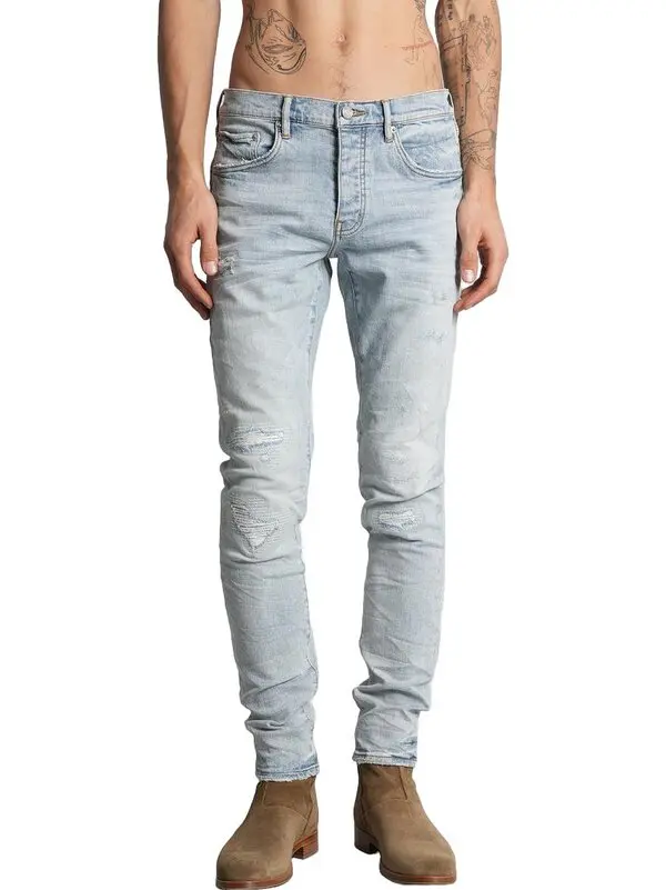 PURPLE BRAND Slim Fit Denim Jeans - Blue