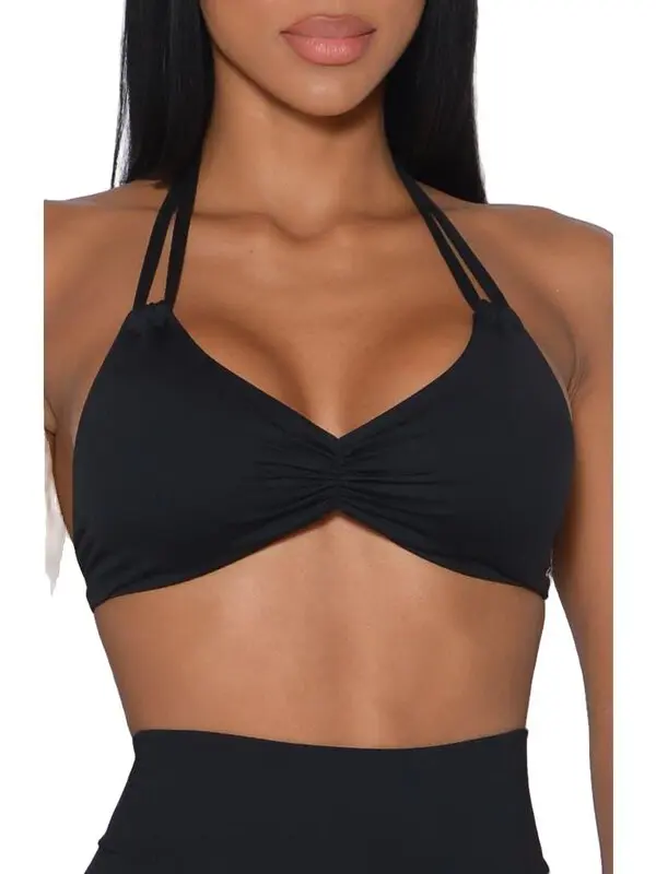 BOMBSHELL SPORTSWEAR Butterfly Sports Bra - Black