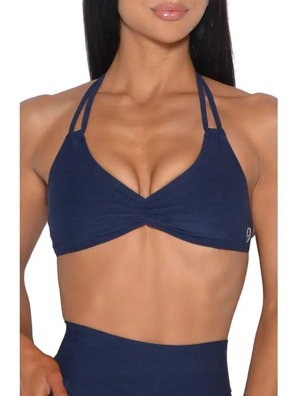 BOMBSHELL SPORTSWEAR Butterfly Sports Bra - Cosmic Blue