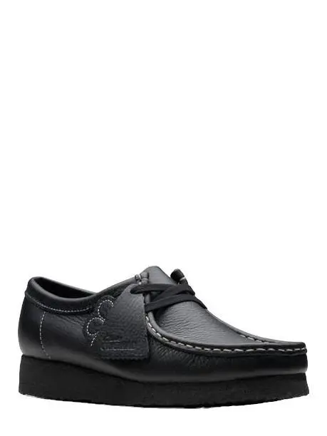 Clarks Wallabee Chukka Boot - Black Tumbled Leather
