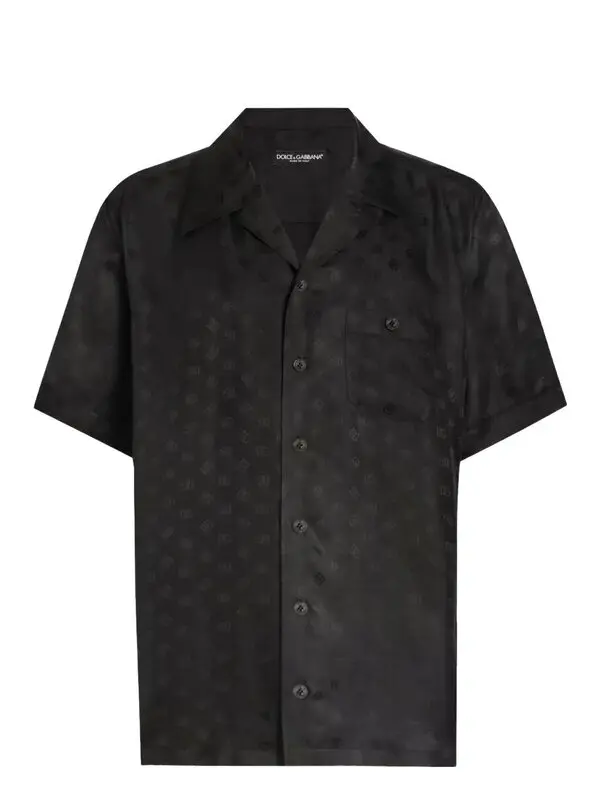 Dolce & Gabbana Logo-print Hawaii Shirt - Black