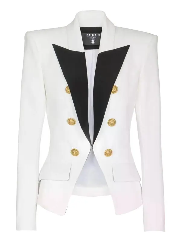 Balmain Two-tone Jacket - White