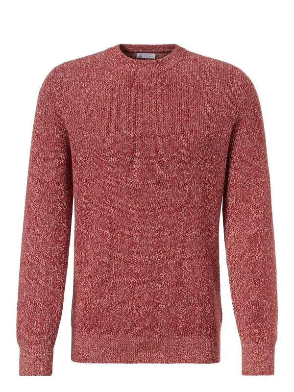 Brunello Cucinelli Cotton Crewneck Sweater - Red