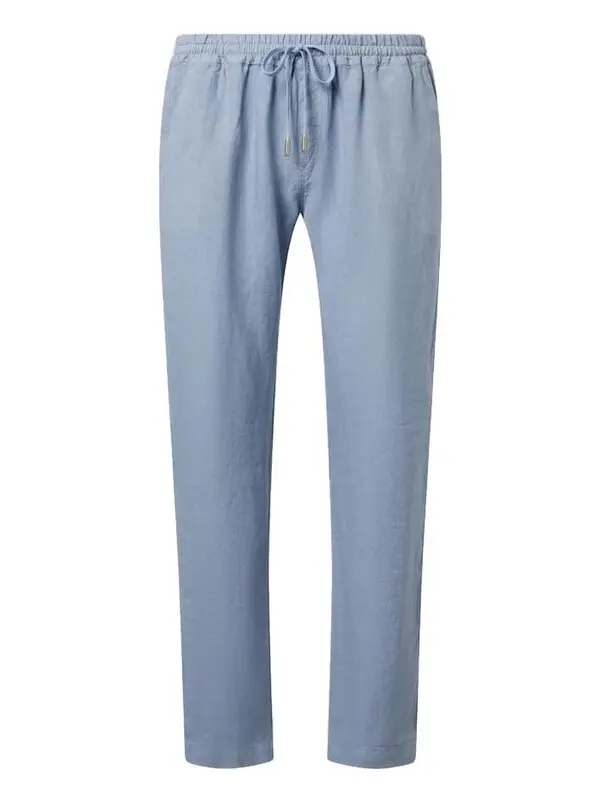 Thom Sweeney Linen Straight Pants - Blue