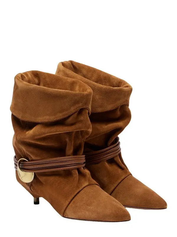 Isabel Marant Edrika Suede Ankle Boots - Brown