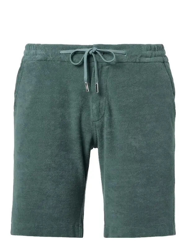 Fedeli Cotton Terry Shorts - Green