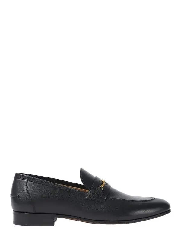 Valentino Garavani Vlogo Leather Loafers - Black
