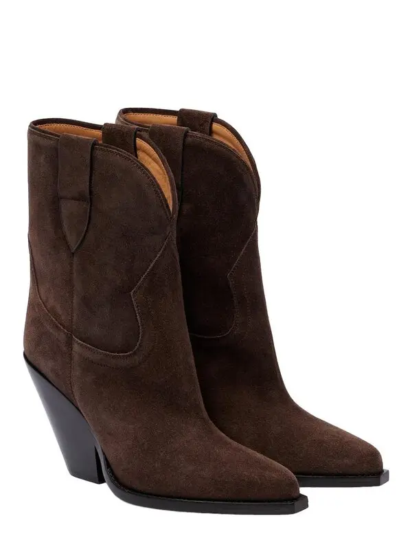 Isabel Marant Leyane Suede Ankle Boots - Brown