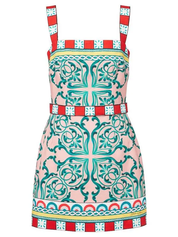 Dolce & Gabbana Taormina Printed Minidress - Multicoloured