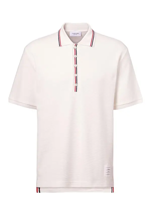Thom Browne Cotton Polo Shirt - White