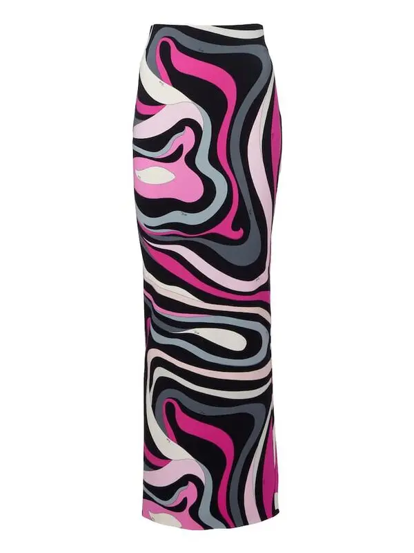 Emilio Pucci Marmo High-rise Maxi Skirt - Multicoloured