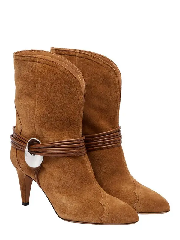 Isabel Marant Dytho Suede Ankle Boots - Brown
