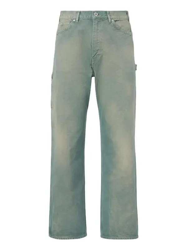 Auralee Mid-rise Straight Pants - Blue
