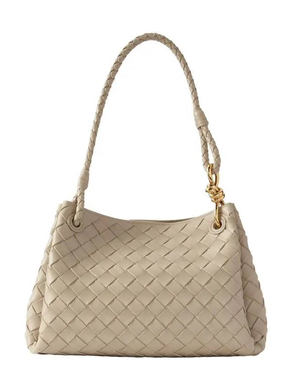 Bottega Veneta Parachute Intrecciato Shoulder Bag - Neutrals