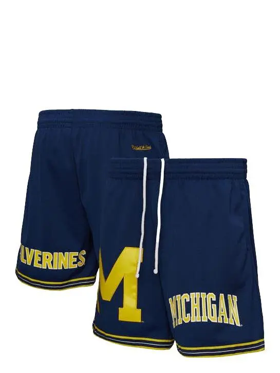 Mitchell & Ness Michigan Wolverines Team Origins Mesh Shorts - Navy