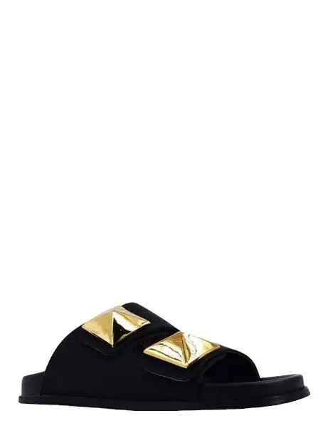 SHU SHOP Bernarda Studded Slide Sandal - Black Matte