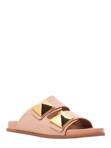 SHU SHOP Bernarda Studded Slide Sandal - Dark Beige