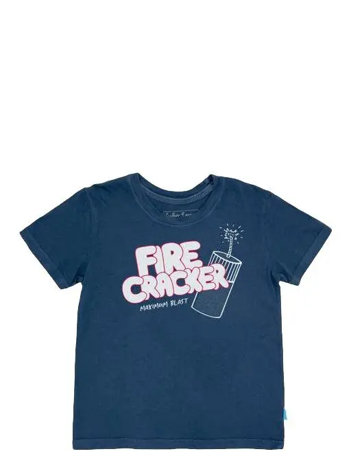 FEATHER 4 ARROW Fire Cracker Vintage Graphic T-shirt - Navy