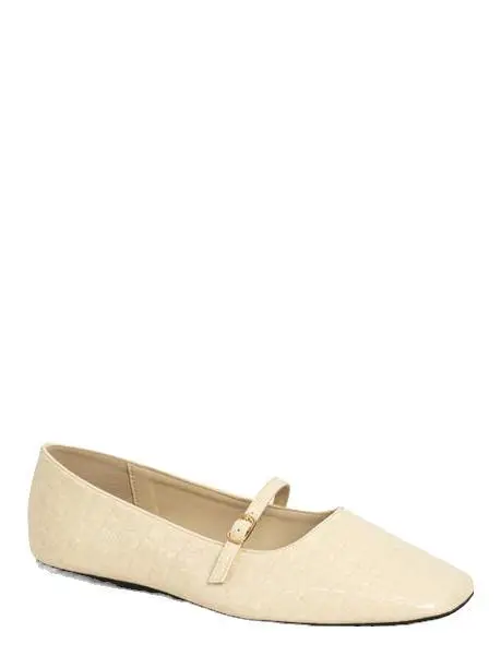 SHU SHOP Adele Mary Jane Flat - Bone Croco