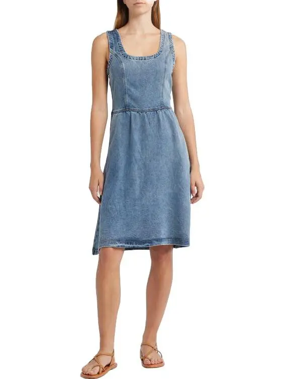 THREAD & SUPPLY Monie Fit & Flare Denim Dress - Grace Wash