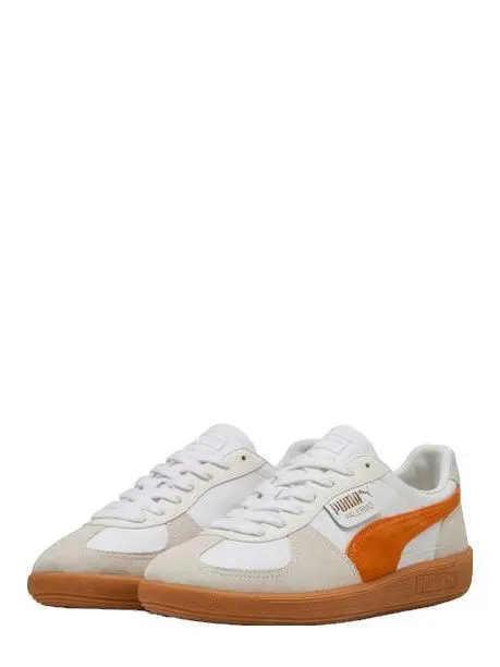PUMA Palermo Leather Sneakers - Puma White-warm White-orange