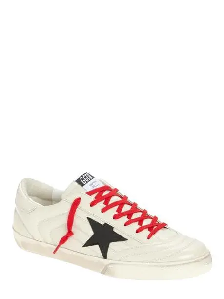Golden Goose Super-star Leather Sneakers - Beige/ Black