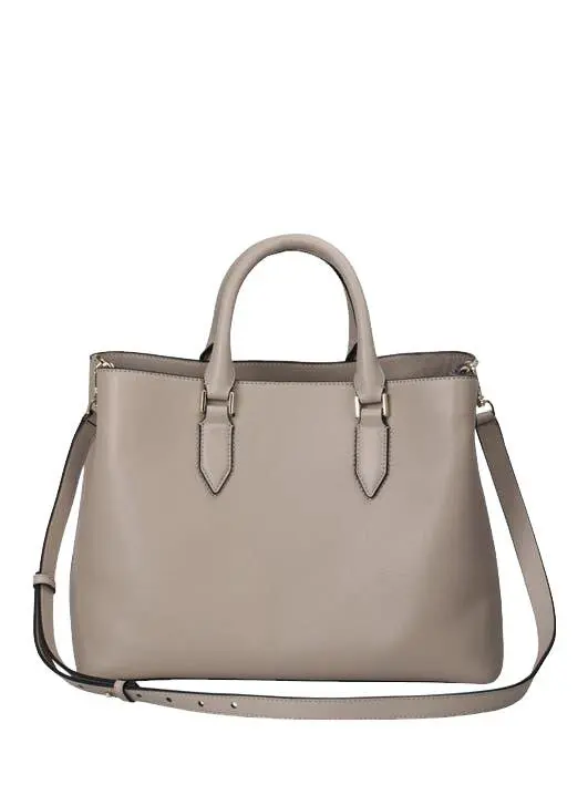 BOSS Alyce Leather Tote - Light Beige